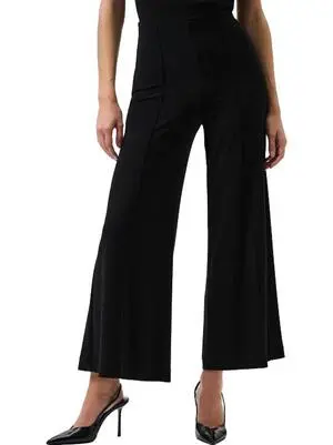 Joseph Ribkoff Pull-on Wide Leg Pants - Black
