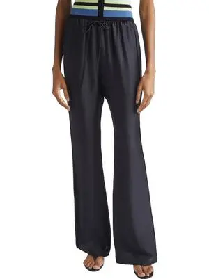 TOCCIN Nela Drawstring Flared Pants - Jet
