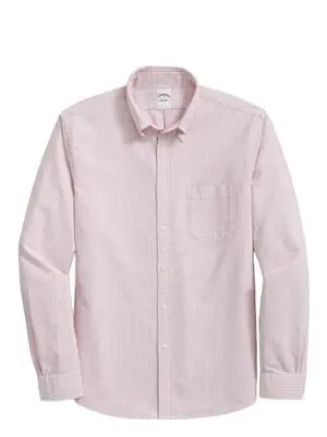 Brooks Brothers Friday Oxford Shirt, Candy Striped - Red
