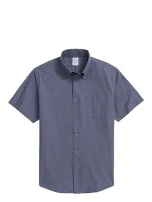 Brooks Brothers Friday Shirt, Short-sleeve Poplin End On End - Navy