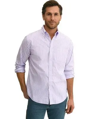 Brooks Brothers Friday Shirt, Poplin Butcher Striped Violet