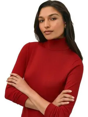 Brooks Brothers Merino Wool Turtleneck Sweater - Red