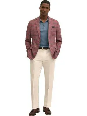 Brooks Brothers Classic Fit Linen Dress Pants - White