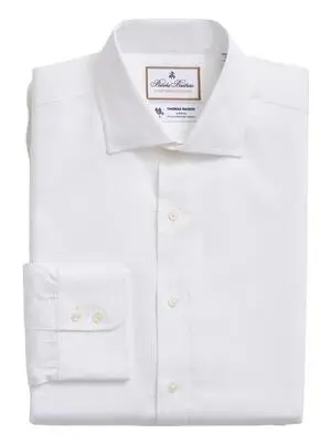 Brooks Brothers X Thomas Mason Cotton Pinpoint Oxford English Collar Dress Shirt - White