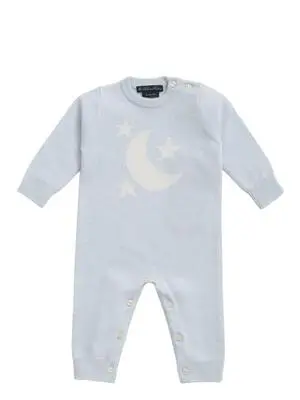 Brooks Brothers Cashmere Moon Motif Onesie - Blue