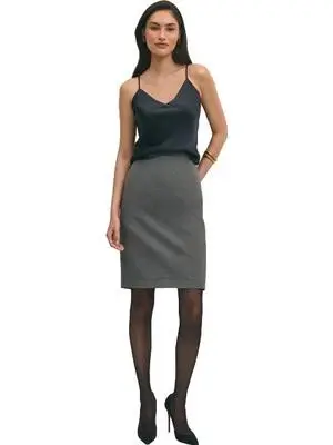 Brooks Brothers Washable Silk Charmeuse V-neck Camisole - Black