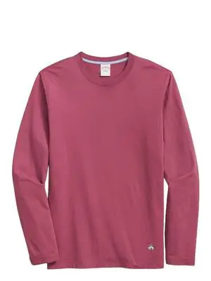 Brooks Brothers Big & Tall Supima Cotton Long-sleeve Logo T-shirt - Medium Purple