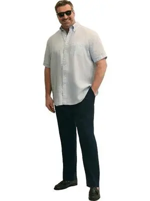 Brooks Brothers Big & Tall Cotton Seersucker Pants Navy