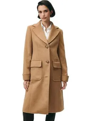 Brooks Brothers Hair Polo Coat - Camel