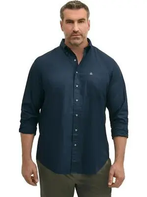 Brooks Brothers Big & Tall Friday Shirt, Poplin - Navy
