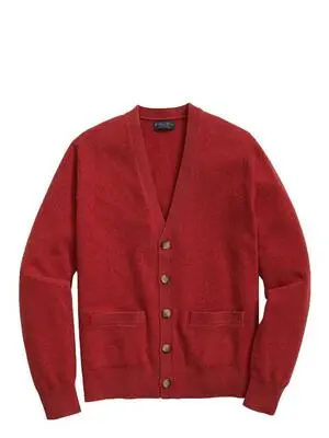 Brooks Brothers 3-ply Cashmere Cardigan Sweater - Red