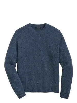 Brooks Brothers Brushed Wool Crewneck Sweater - Denim