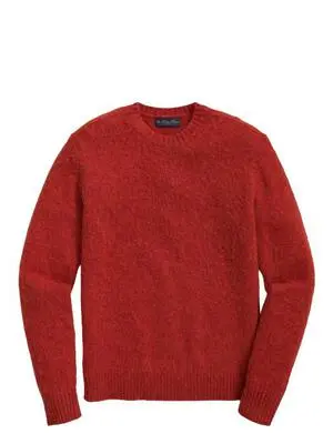Brooks Brothers Brushed Wool Crewneck Sweater - Red
