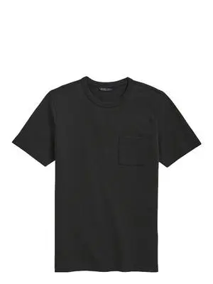 Brooks Brothers Pique T-shirt In Gart-washed Supima Cotton - Black