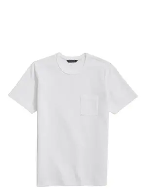 Brooks Brothers Pique T-shirt In Gart-washed Supima Cotton - White
