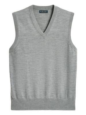 Brooks Brothers Ultimate Merino Wool Sweater Vest - Grey