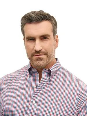 BROOKS BROTHERS Big & Tall Stretch Cotton Non-iron Polo Button Down Collar, Gingham Shirt