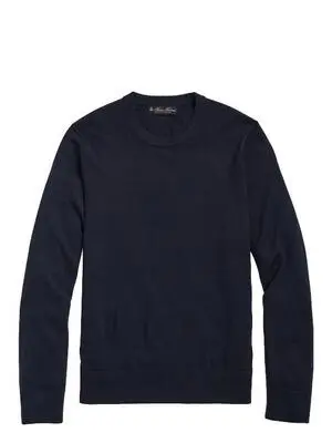 Brooks Brothers Ultimate Merino Wool Crewneck Sweater - Navy