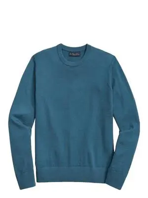 Brooks Brothers Ultimate Merino Wool Crewneck Sweater - Teal