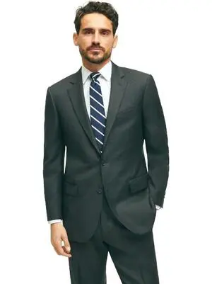 Brooks Brothers Traditional Fit Wool Tic 1818 Suit - Grey