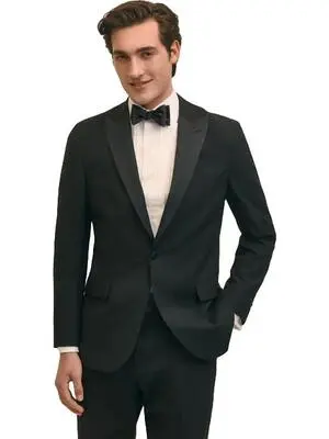 Brooks Brothers Explorer Collection Classic Fit Wool Tuxedo Jacket - Black