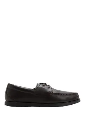 Brooks Brothers Leather Boat Shoes With Heritage Sole - Brown