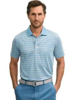 Brooks Brothers Performance Series Micro-stripe Polo Shirt - Blue