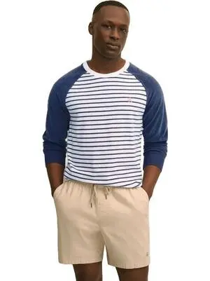 Brooks Brothers Cotton Blend Terry Cloth Stripe Sweatshirt - Blue