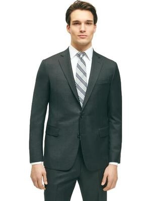 Brooks Brothers Classic Fit Wool Tic 1818 Suit - Grey