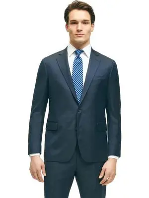 Brooks Brothers Classic Fit Wool Tic 1818 Suit - Navy