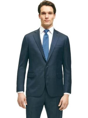Brooks Brothers Classic Fit Wool Tic 1818 Suit - Navy