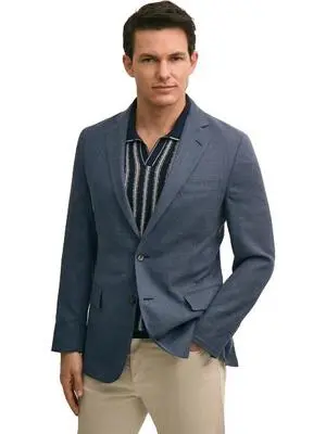 Brooks Brothers Classic Fit Wool Hopsack Sport Coat - Blue