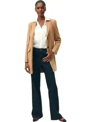 Brooks Brothers Italian Hair Car Coat - Camel