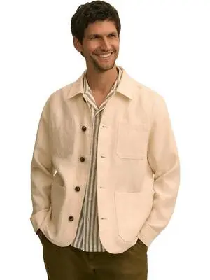 Brooks Brothers Linen Chore Coat - Sand