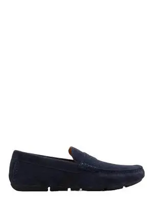 Brooks Brothers Jefferson Suede Driving Moccasins - Navy