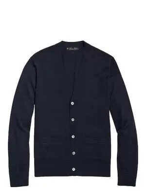 Brooks Brothers Ultimate Merino Wool Cardigan Sweater - Navy