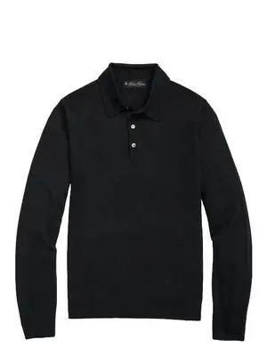 Brooks Brothers Ultimate Merino Wool Polo Sweater - Black