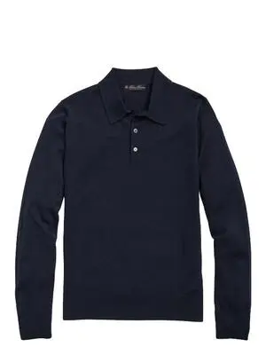 Brooks Brothers Brooks Brothers Ultimate Merino Wool Polo Sweater Navy