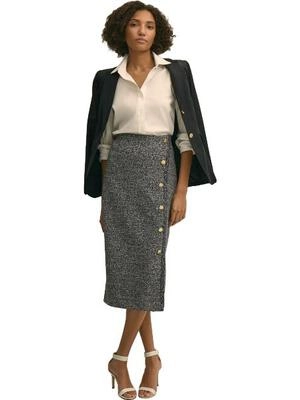 BROOKS BROTHERS Buttoned Column Knit Skirt