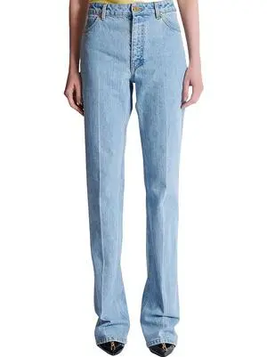 Balmain High-waisted Flared Jeans - Blue