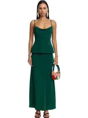 Acler Gilwell Maxi Dress - Deep Emerald