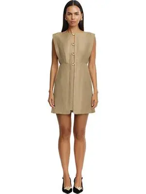 Acler Cindill Mini Dress - Walnut