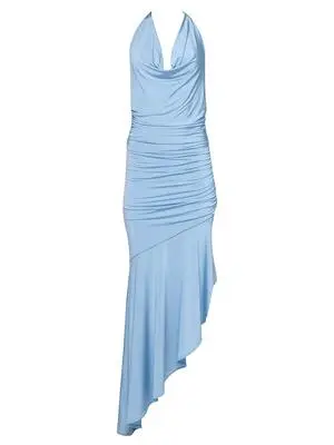 FOREVER YOUNG THE LABEL Serena Asymmetric Jersey Dress - Blue