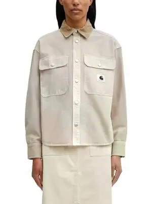 Carhartt Work In Progress Prescott Corduroy-collar Logo Patch Jacket - Neutrals