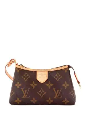 LOUIS VUITTON Pochette Monogram Canvas Mini Clutch Bag - Brown