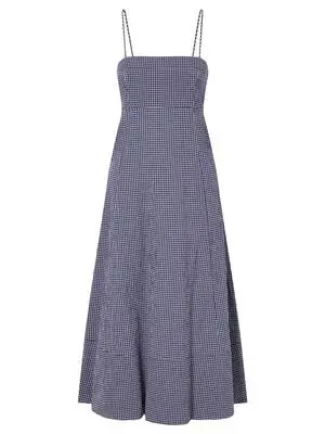 LA LIGNE Gingham Seersucker Midi Dress - Multi