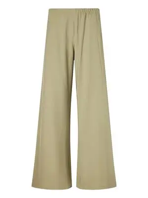 LA LIGNE Colby Cotton-poplin Wide-leg Pants - Green