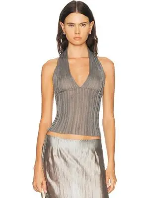 Gimaguas Plage Halterneck Top - Grey