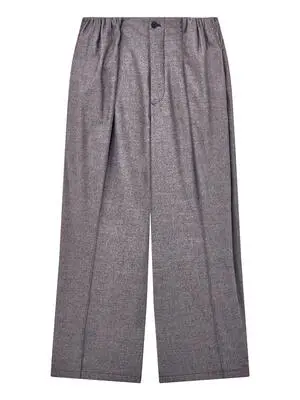 Giorgio Armani Virgin Wool & Cashmere Denim-effect Oversized Trousers - Brown