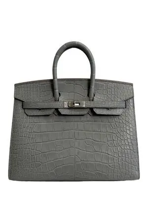 Hermès Birkin Matte Alligator Palladium Hardware - Grey
